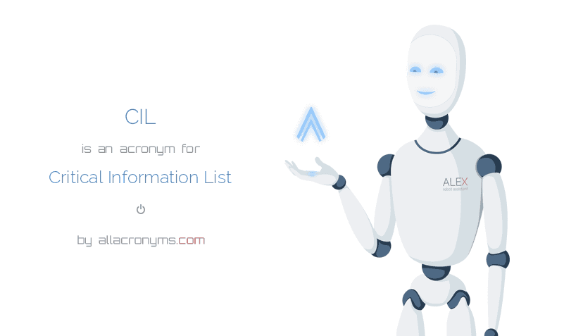 CIL Critical Information List
