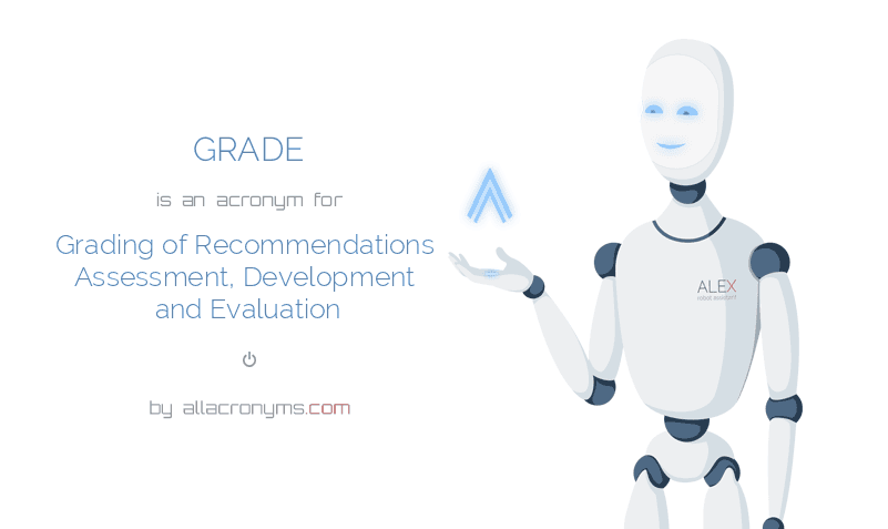 GRADE Grading of Recommendations Assessment& Development and Evaluation