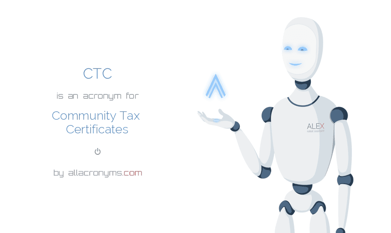CTC Community Tax Certificates