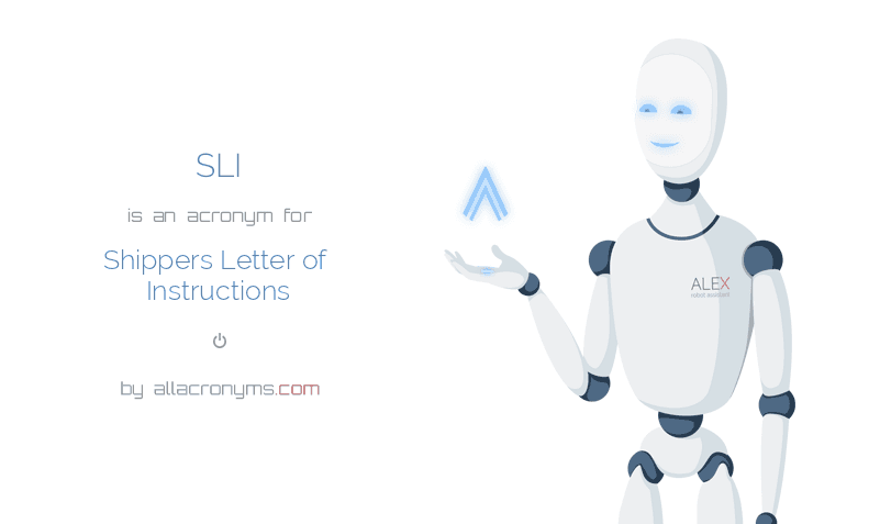 SLI Shippers Letter of Instructions