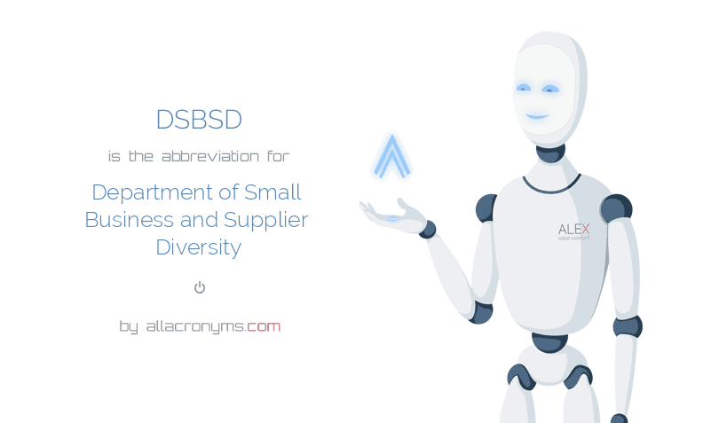DSBSD Department of Small Business and Supplier Diversity