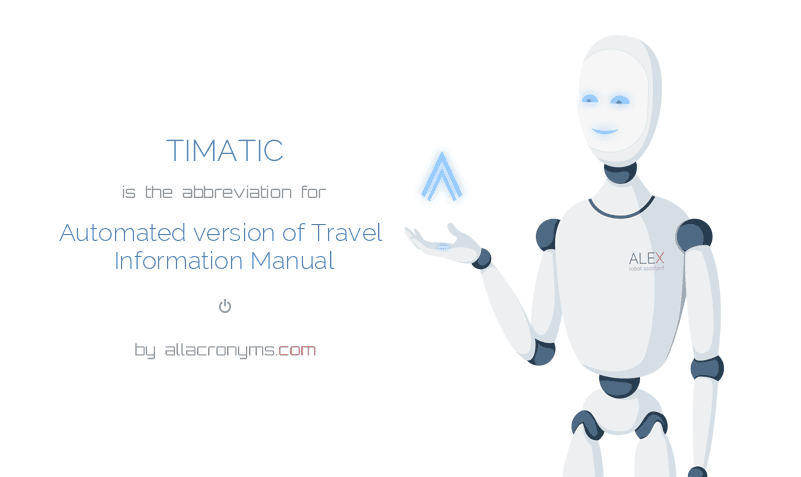 TIMATIC Automated version of Travel Information Manual