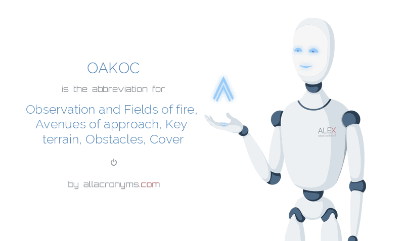 OAKOC Observation and Fields of fire& Avenues of approach& Key terrain ...