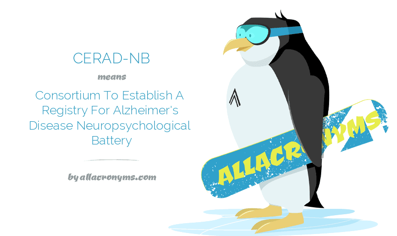 CERAD-NB Consortium To Establish A Registry For Alzheimer's Disease ...