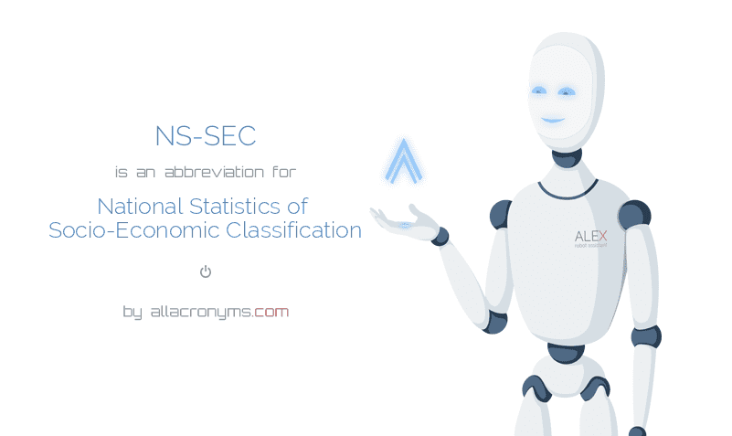 NS-SEC National Statistics of Socio-Economic Classification